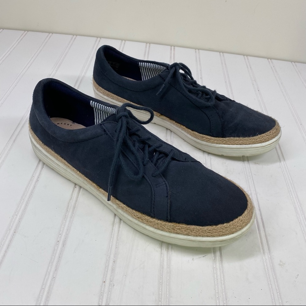 Clarks Collection Marie Mist Blue Suede Lace Up Shoes - Gem